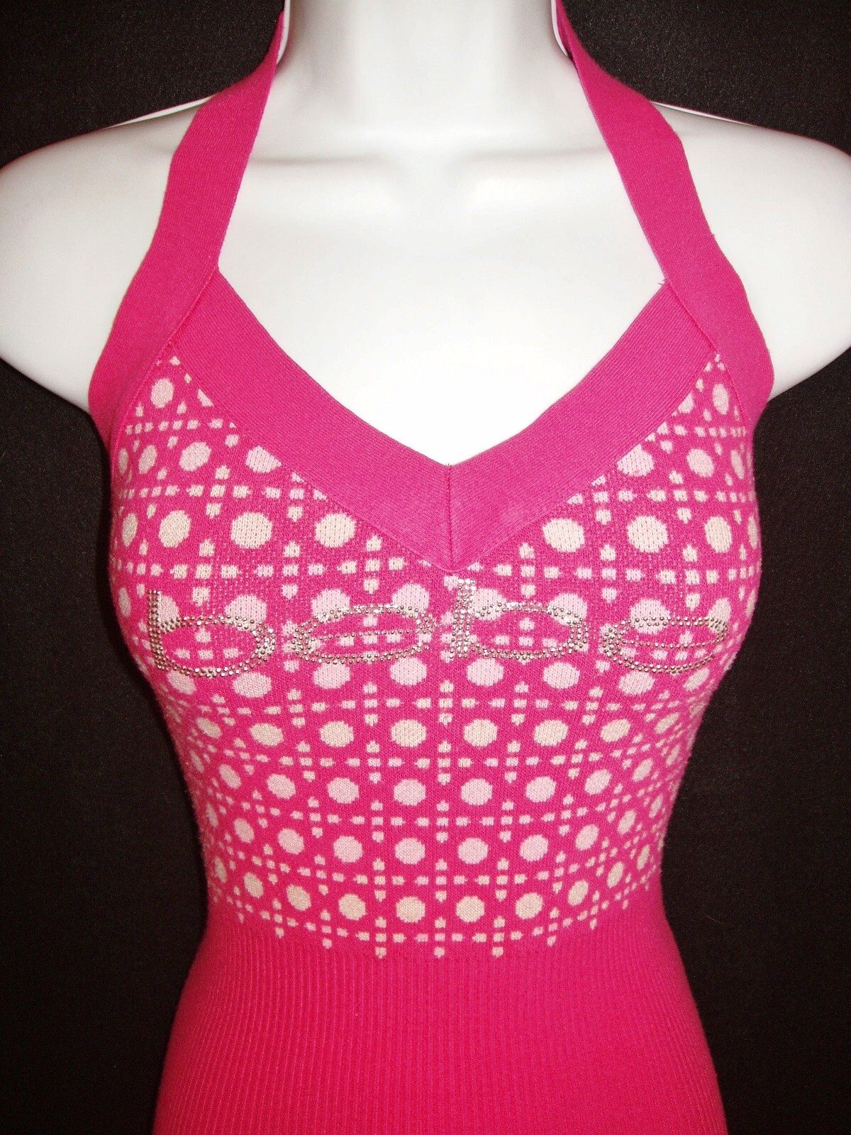 "RARE" Y2K BEBE SILVER RHINESTONE LOGO PULLOVER STYLE… - Gem