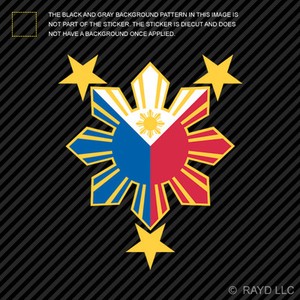 Filipino Pride Star Sun Sticker Die Cut Decal Philippines | eBay