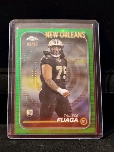 2024 Topps Chrome Football TALIESE FUAGA #296 - Green Geometric Rookie ...