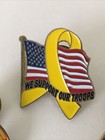 Vintage Support Our Troops Ribbon Pin Collectible Lapel American Flag ...