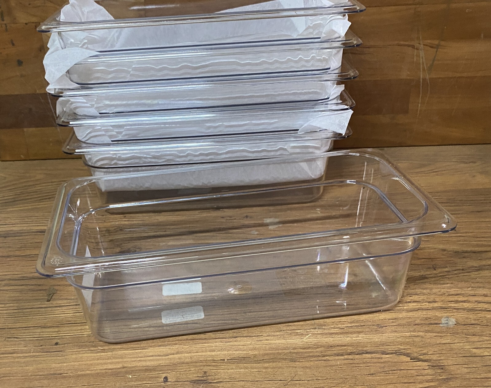 1 Case 6 ea Carlisle Storplus Food Insert Pan 1/3 Size 4” Clear ...