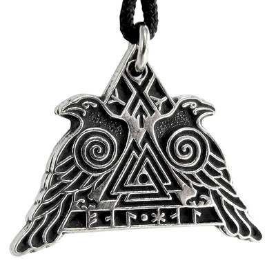 Valknut Warrior Valkyrie Raven Pendant jewelry Norse Military ...