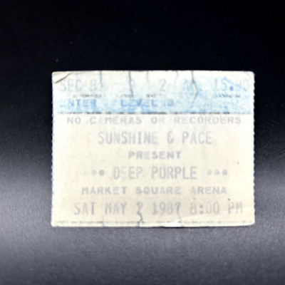 1987 DEEP PURPLE CONCERT TICKET STUB, MAY 2 1987 MARKET SQUARE ARENA | eBay