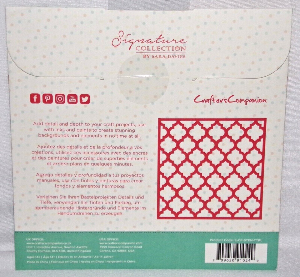 Crafters Companion Traditional Trellis Stencil from Crafty Fun ...