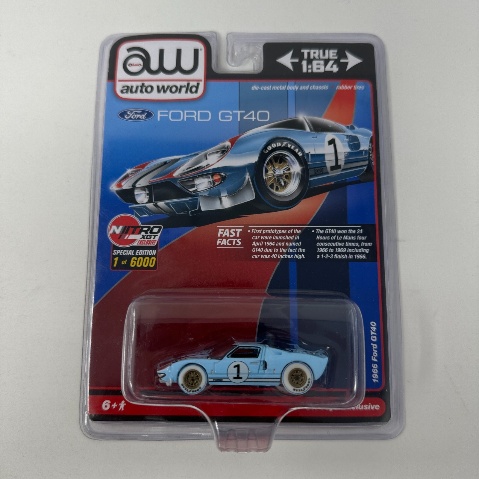 Auto World AW 1966 Ford GT40 Blue 1:64 Chase CP7921 VHTF RARE | eBay