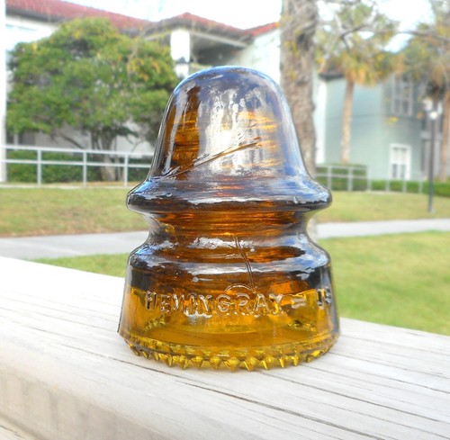 GREAT HONEY AMBER CD 162 HEMINGRAY SIGNAL STYLE GLASS INSULATOR | eBay