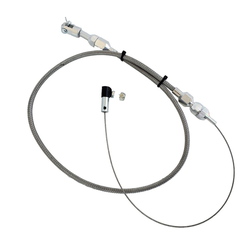 Polished Aluminum Throttle Gas Pedal Cable Firewall Mount Universal ...