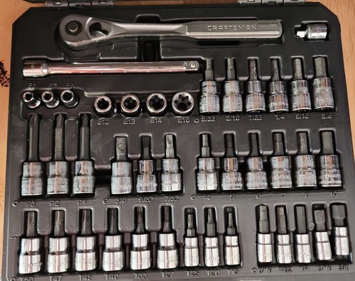 Craftsman 34845 Hex Torx Socket Wrench Set SAE & Metric Sizes 42pc Set ...