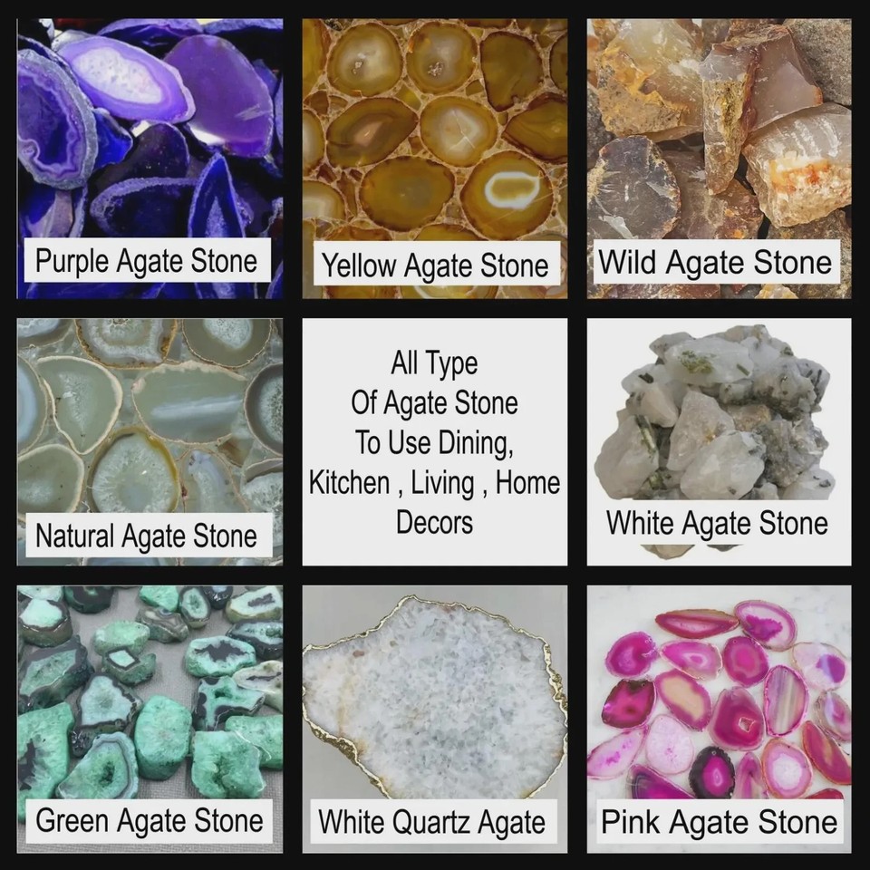 Amethyst Agate Stone Coffee Table | Purple Gemstone Table | Luxury ...