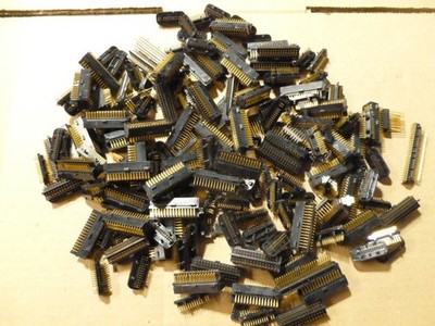 2 LBS GOLD PLATED HEADERS CONNECTORS PINS SALVAGE GOLD RECOVERY SCRAP ...