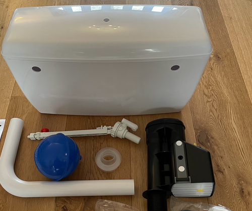 LOW LEVEL SIDE ENTRY EXPOSED PLASTIC WC TOILET WALL MOUNTED LEVER ...