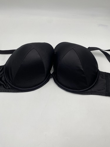 CACIQUE Size 42 DD Black Padded Plunge Underwire Bra | eBay