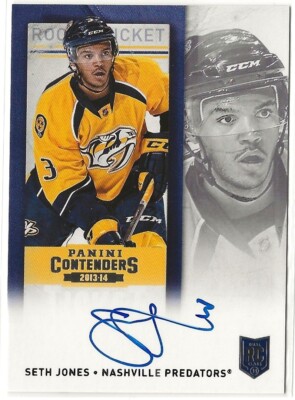 2013-14 Panini Contenders Auto Rookie #268 Seth Jones /50* Yellow ...