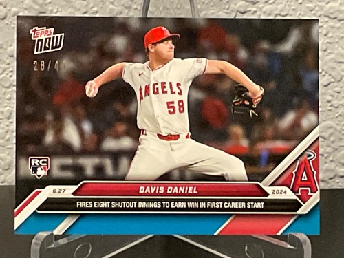 Davis Daniel, Atlanta Braves-2024 Angels Topps Now Rookie (RC)…Blue ...