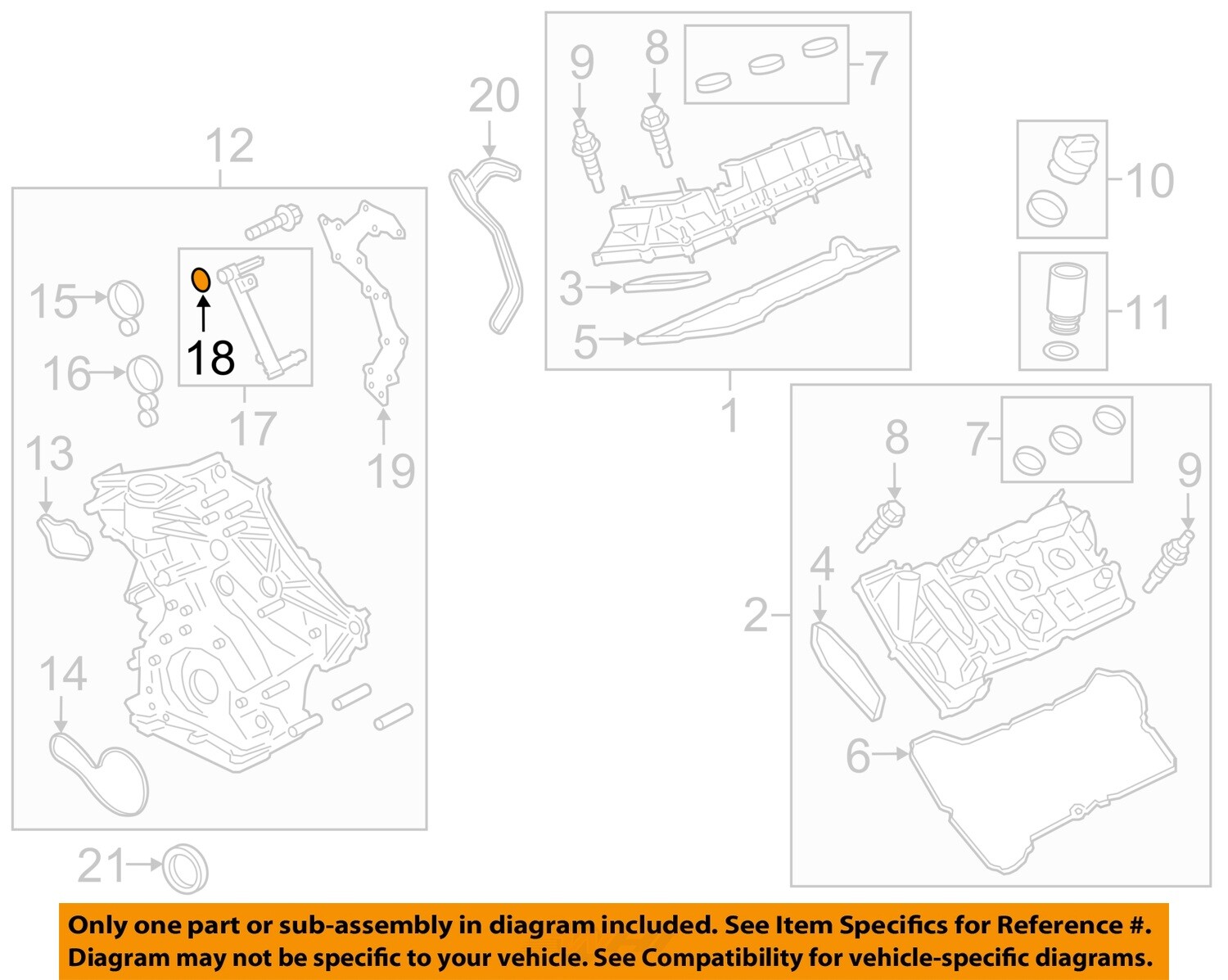 Ford OEM Valve Timing Covers-tube O-ring FT4Z00815C for sale online | eBay