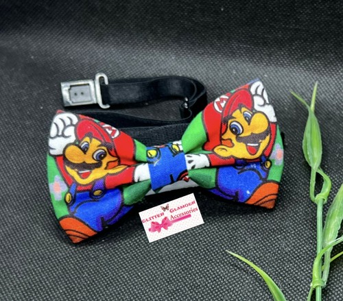 Super Mario Bros Bow Tie Neck Necktie Dickie Nintendo Games Fabric ...