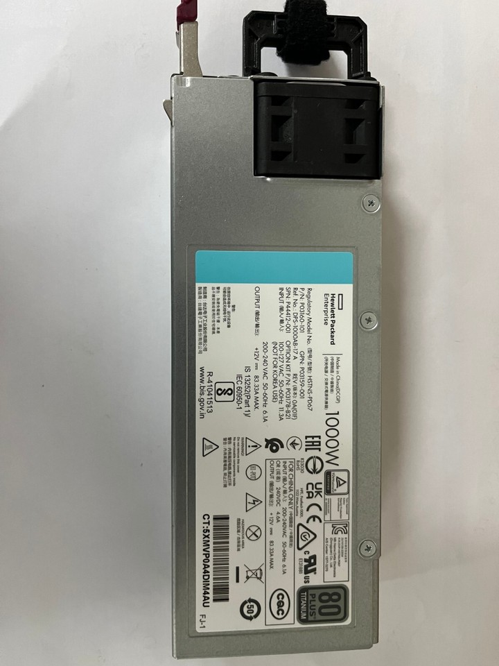 HP P44807-B21 DX 1000W FS TITA HT PLG FIO PS New Bulk* - P03178-B21, P44412 | eBay