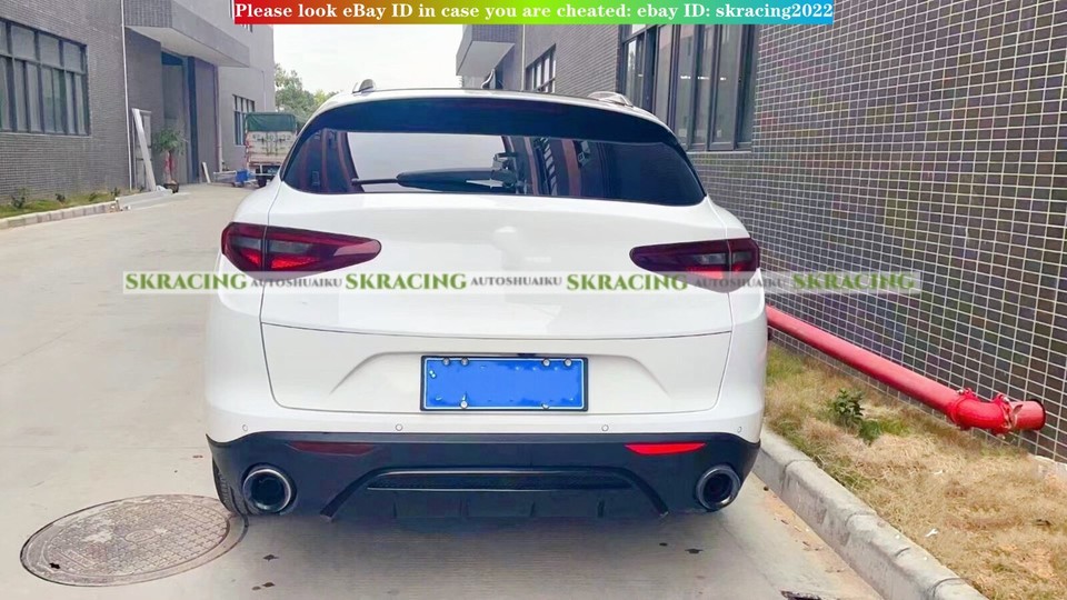 Carbon Fiber Rear Bumper Diffuser Spoiler Refit For Alfa Romeo Stelvio ...