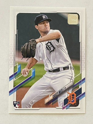 2021 TOPPS CASEY MIZE #321 ROOKIE PITCHER DETROIT TIGERS BASEBALL CARD ...