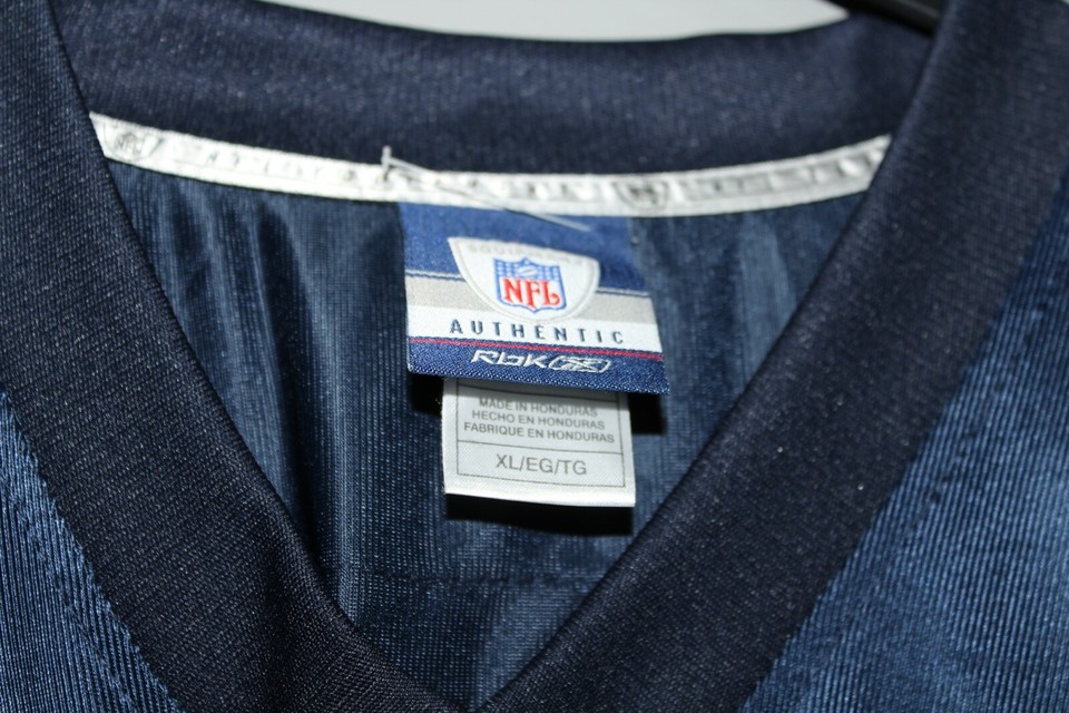 NEW YORK JETS BLUE NAVY JERSEY REEBOK AUTHENTIC #20 JONES NFL FOOTBALL ...