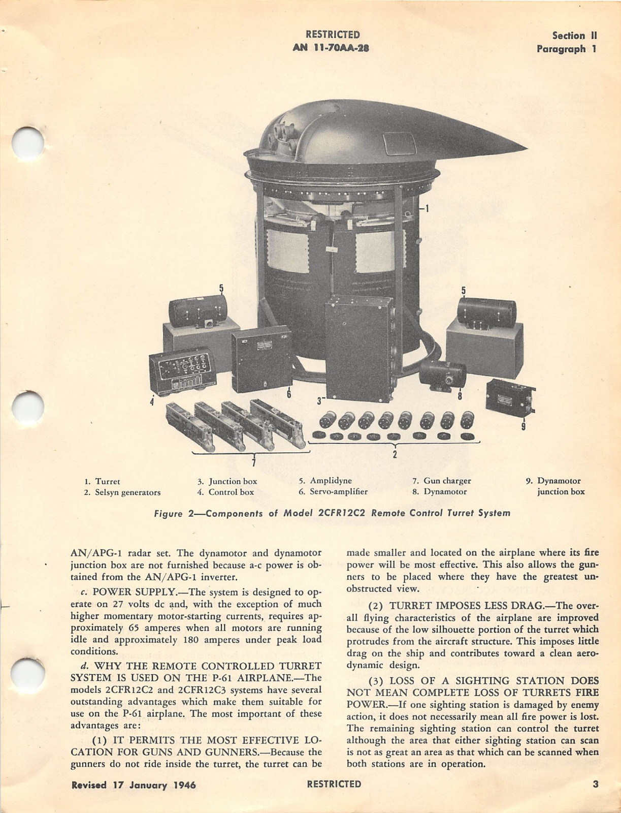 1946 P-61 Remote Control Turret System Overhaul Inst's Flight Manual ...