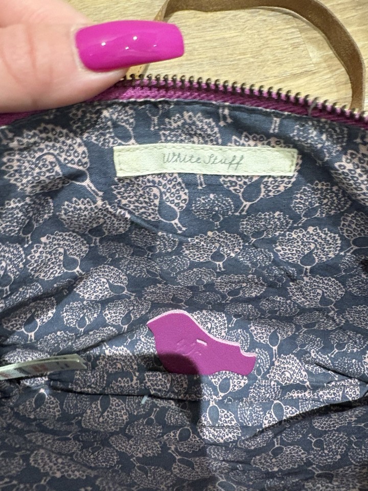 Purple Leather Handbag - White Stuff | eBay UK