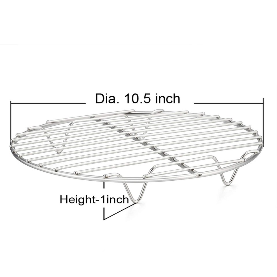 10½ Inch Cooking Rack Round, Stainless Steel Round Rack for Cooking ...