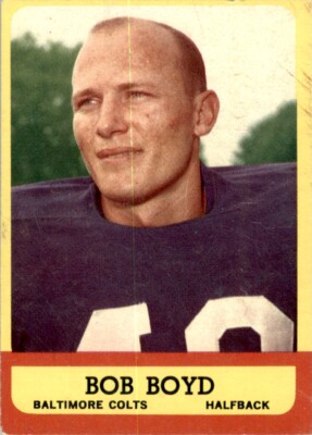 1963 Topps Bob Boyd Baltimore Colts #11 | eBay