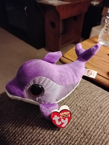 NEW Ty Beanie Boos 6” FLIPS Purple Dolphin Stuffed Animal Plush | eBay