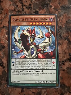 Yu-Gi-Oh! TCG Odd-Eyes Pendulum Dragon Yuya YS16-EN008 1st Edition ...
