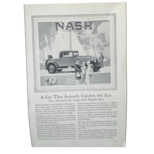 Vintage 1927 Nash Instantly Catches the Eye Ad Advertisement | eBay
