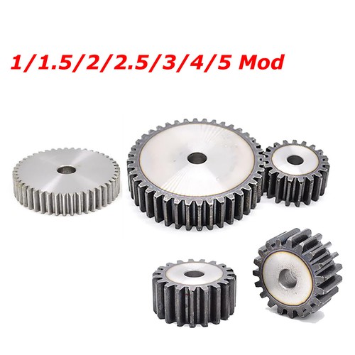 1/1.5/2/2.5/3/4/5 Mod Spur Gear 10T-160T Teeth Transmission Gear 45 ...