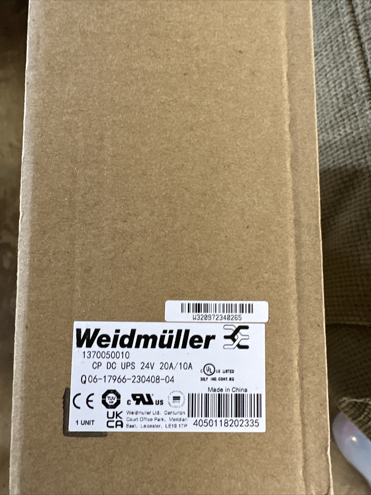 1pc New 1370050010 Weidmuller CP DC UPS 24V 20A/10A | eBay