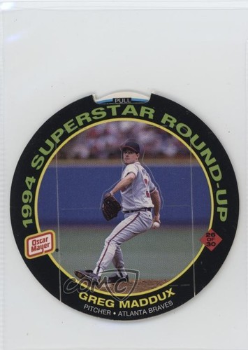 1994 Oscar Mayer Superstar Round-Up Pop-Up Discs Food Issue Greg Maddux ...