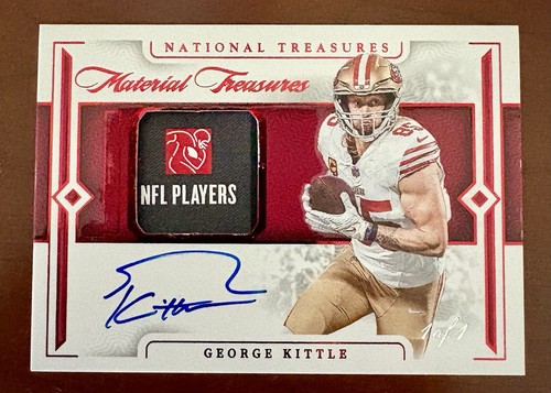 2023 National Traesures Football George Kittle Patch Auto 1/1 | eBay