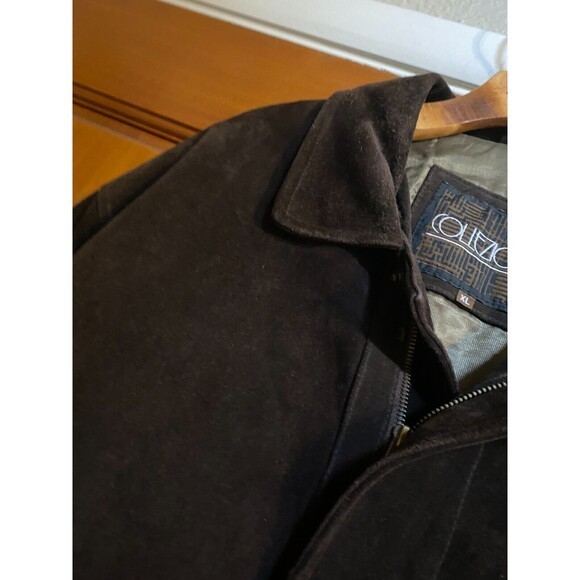 Collezione Mens Brown Suede Leather Coat/Jacket SZ XL/Heavy/Winter | eBay