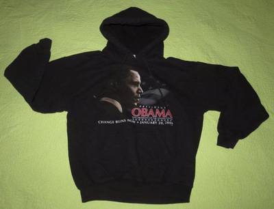 President Barack OBAMA Inaugural HOODIE Sweatshirt Child Sz M Election ...