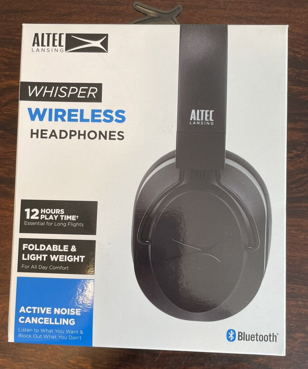 Altec Lansing Whisper Wireless Headphones Bluetooth Black Pre-owned in ...