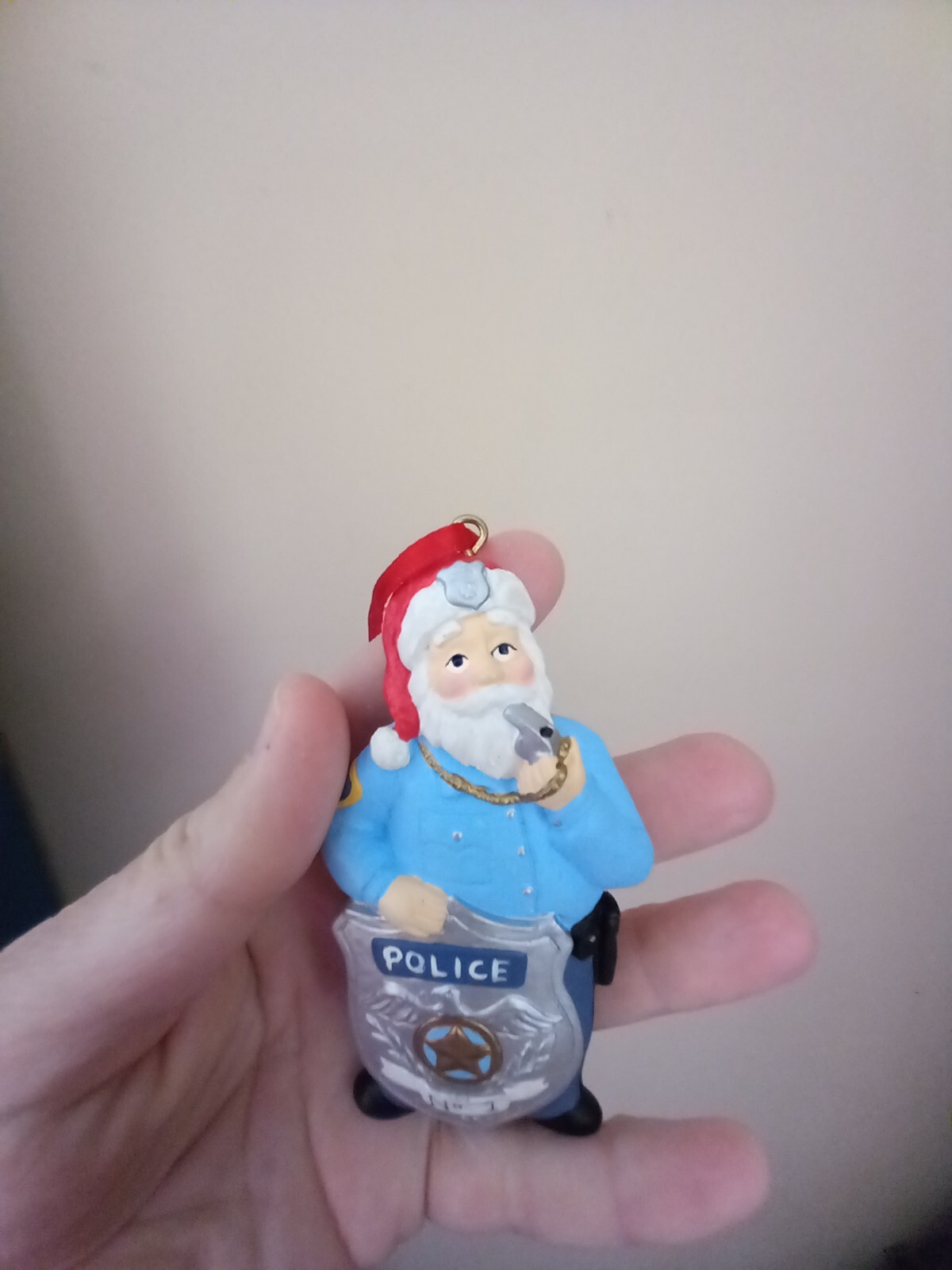 Set Of 3 Policeman Themed Christmas Ornaments, Santa Police Man ...