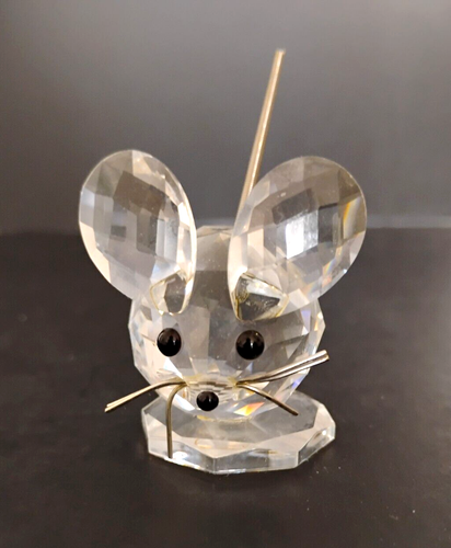 SWAROVSKI Crystal Mouse Figurine Figure 2.5" Silver Spring Tail ...