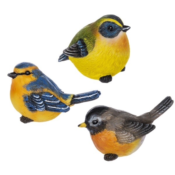 Ganz Bird Figurine Pick One Goldfinch/Warbler Bluebird or Robin 3"x2"x2 ...