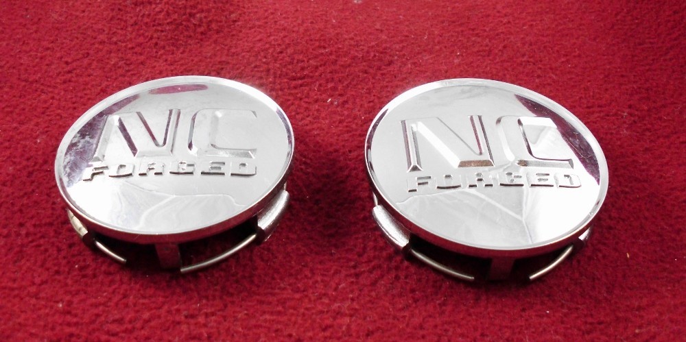 NC Forged Wheels Chrome Custom Wheel Center Cap Caps # 99-1372 SET OF ...