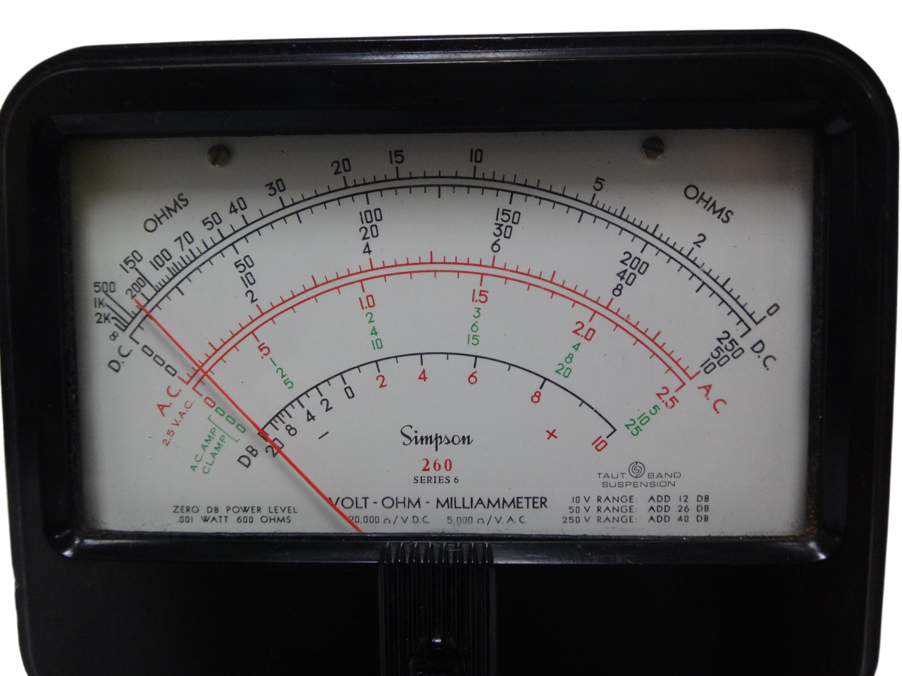 Simpson 260 Series 6XLPM Vom Volt-ohm Multimeter Electrical Tester for ...