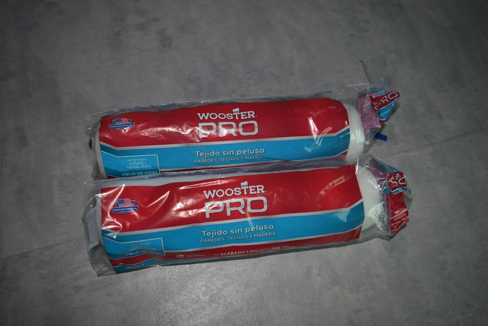 Wooster 9" Pro Paint Rollers Shed-Resistant Woven 3/8" Nap Walls ...