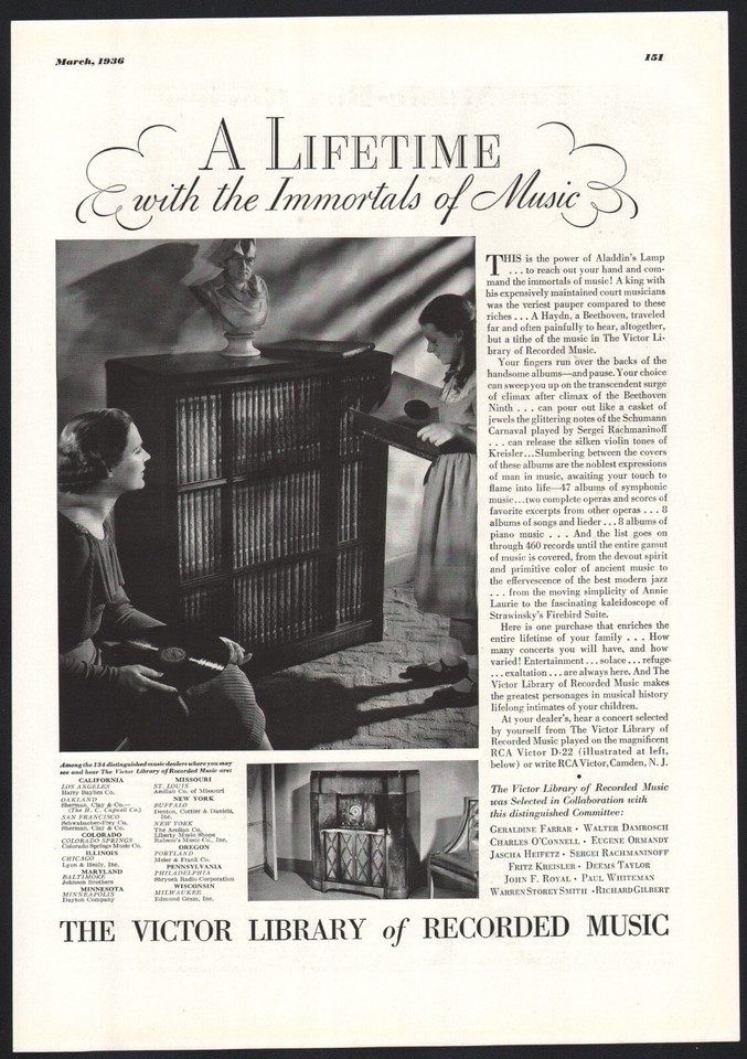 Victor D-22 Library of Recorded Music Phonograph Albums 1936 Vintage ...