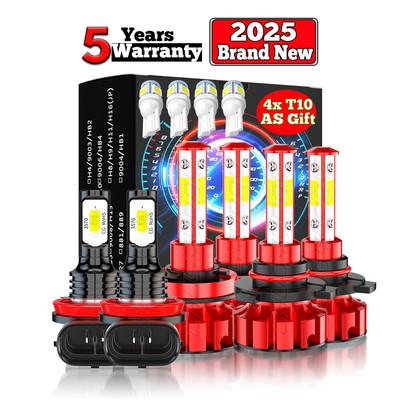 For Ram 4500 5500 2021-2022 6000K 6x LED Headlights Bulbs Kit High Low ...