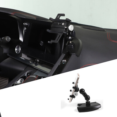 Black Central Control Instrument Mobile Phone Holder For Corvette C8 ...