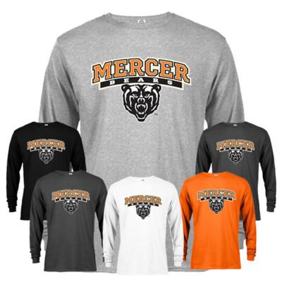 Mercer University Bears MU Classic Arch Text with Mascot Long Sleeve T ...