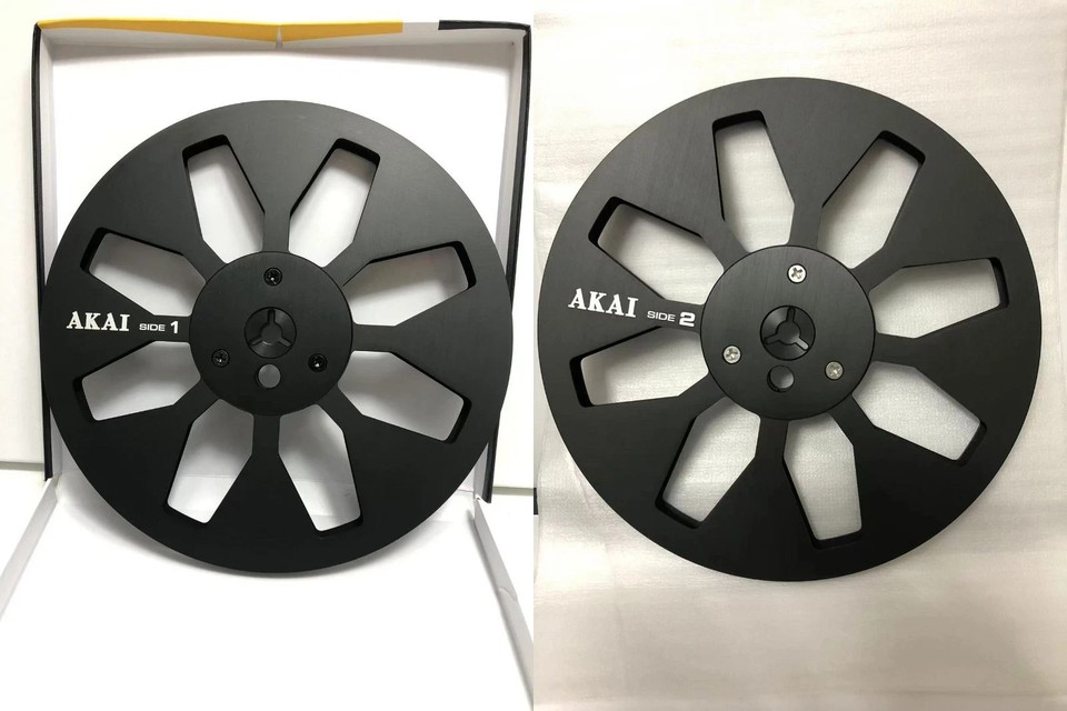 New One Pair Sliver Akai 7'' tape reel Light Metal Aluminum Take Up ...