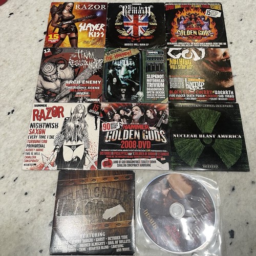 lot of 11 Metal Hammer magazine compilation CDs And DVD KISS Slayer ...